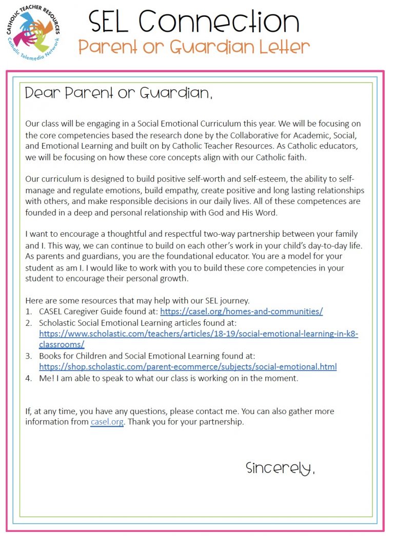 SEL Connection - Social Awareness - Catholic Teacher Resources