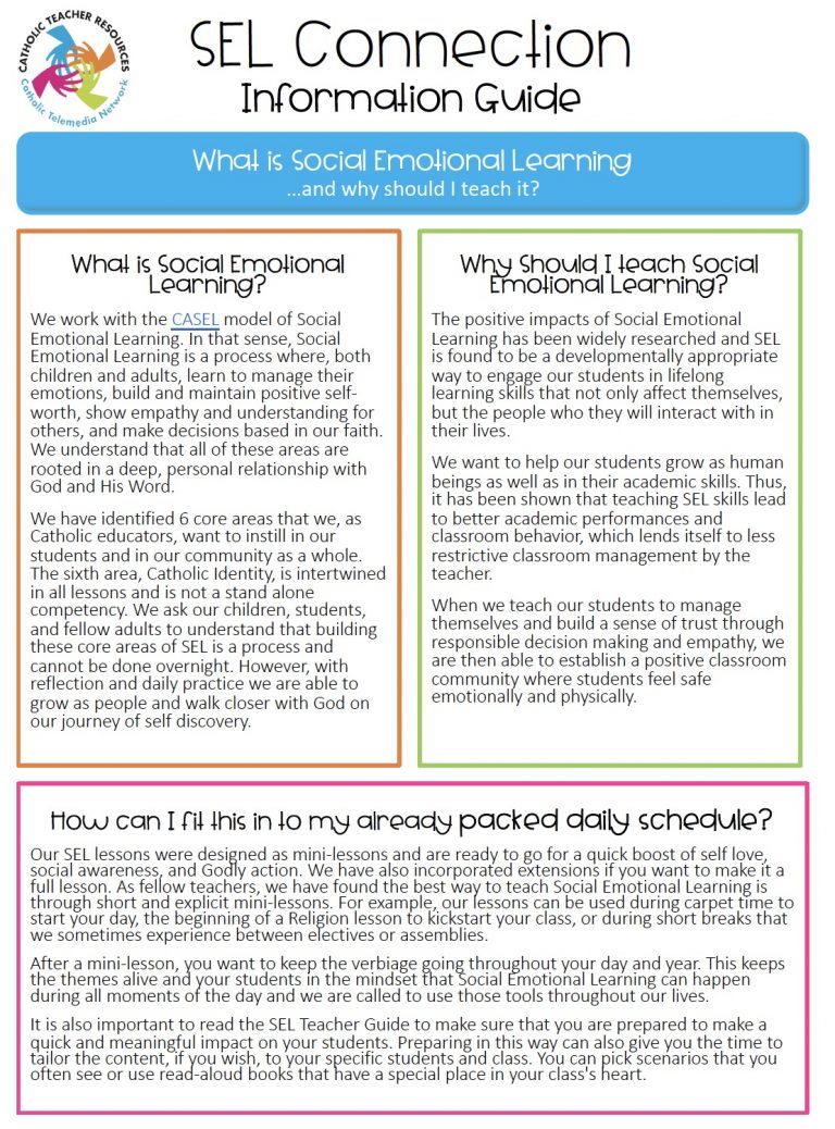 SEL Connection - Social Awareness - Catholic Teacher Resources